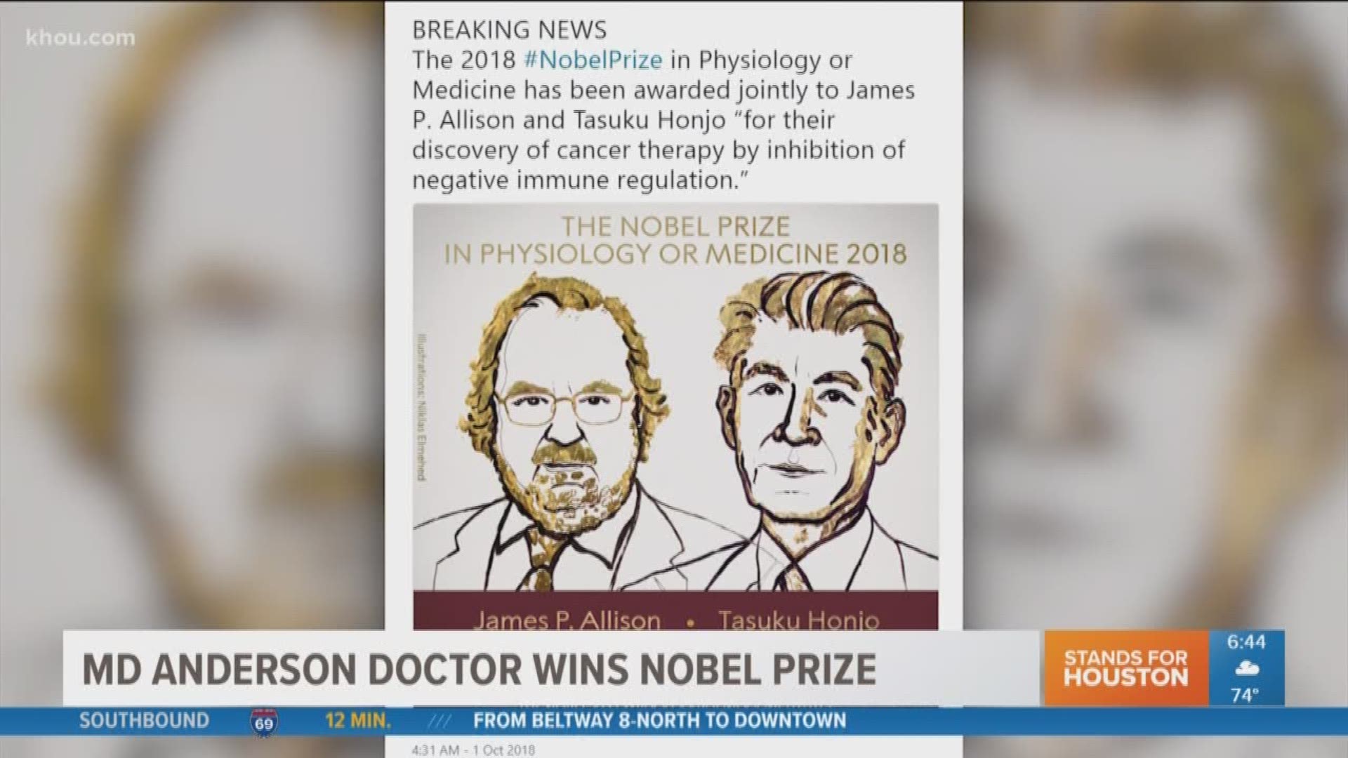 M.D. Anderson's Dr. Jim Allison wins joint Nobel Prize in Medicine ...