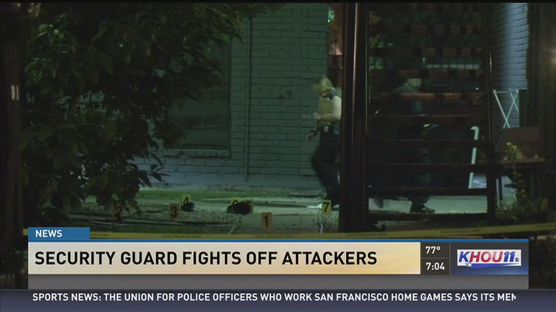 Security guard fights off attackers | khou.com