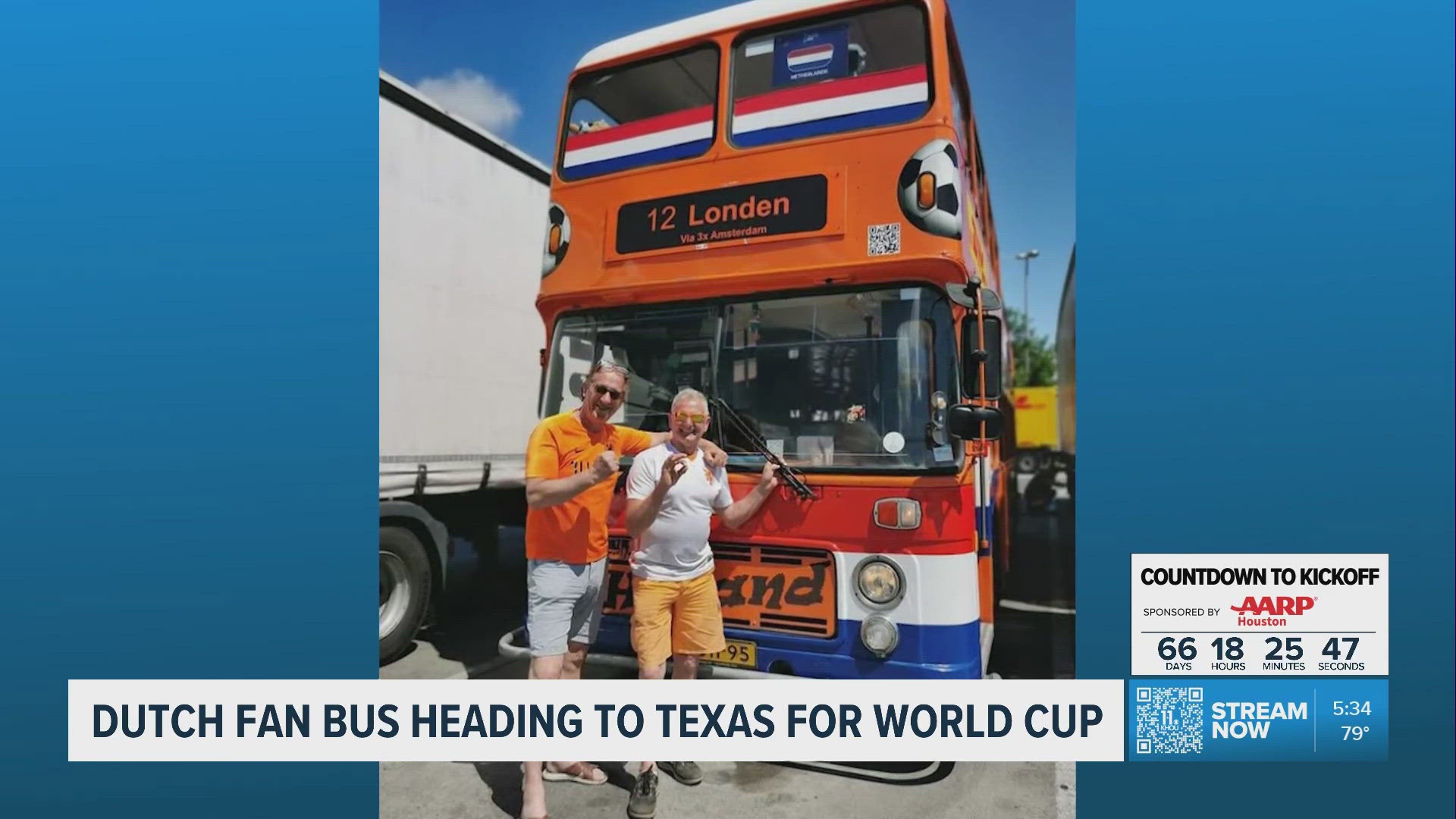 Dutch superfans bringing iconic orange bus to Houston for World Cup ...