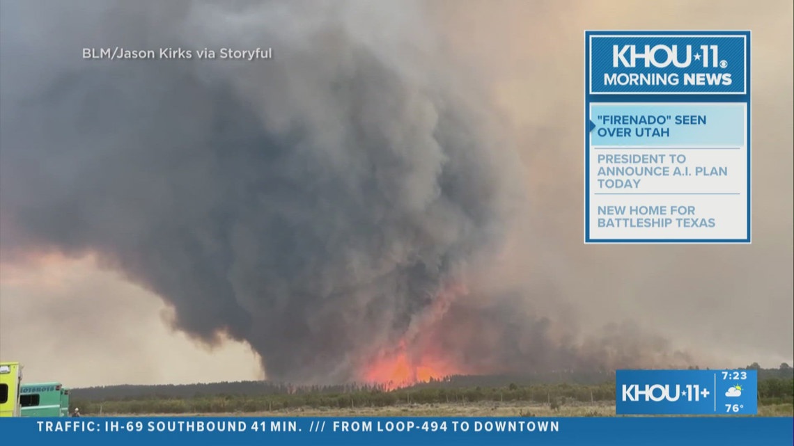 'Firenado' seen swirling over Utah | khou.com