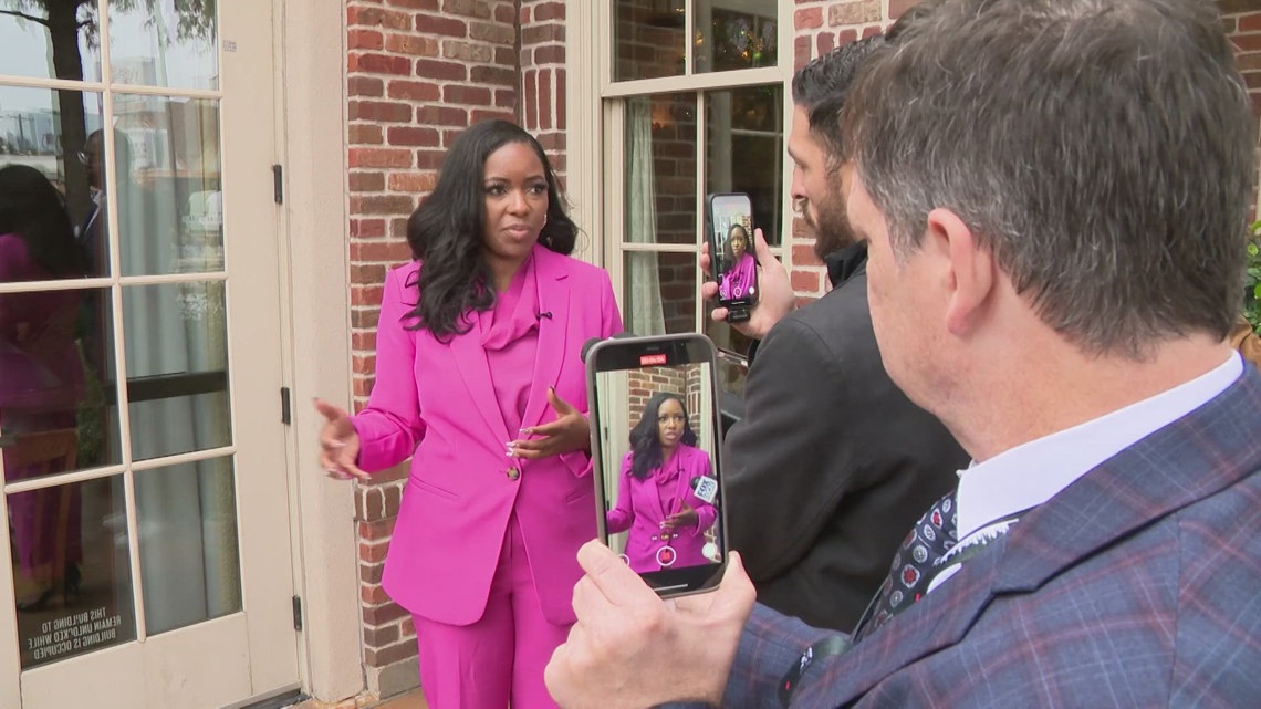 Rep. Jasmine Crockett makes campaign stop in Houston as she launches ...
