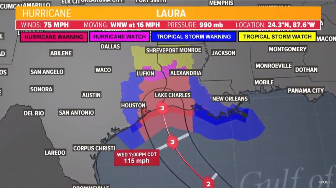 Hurricane Laura update: Path, track and Houston updates | khou.com
