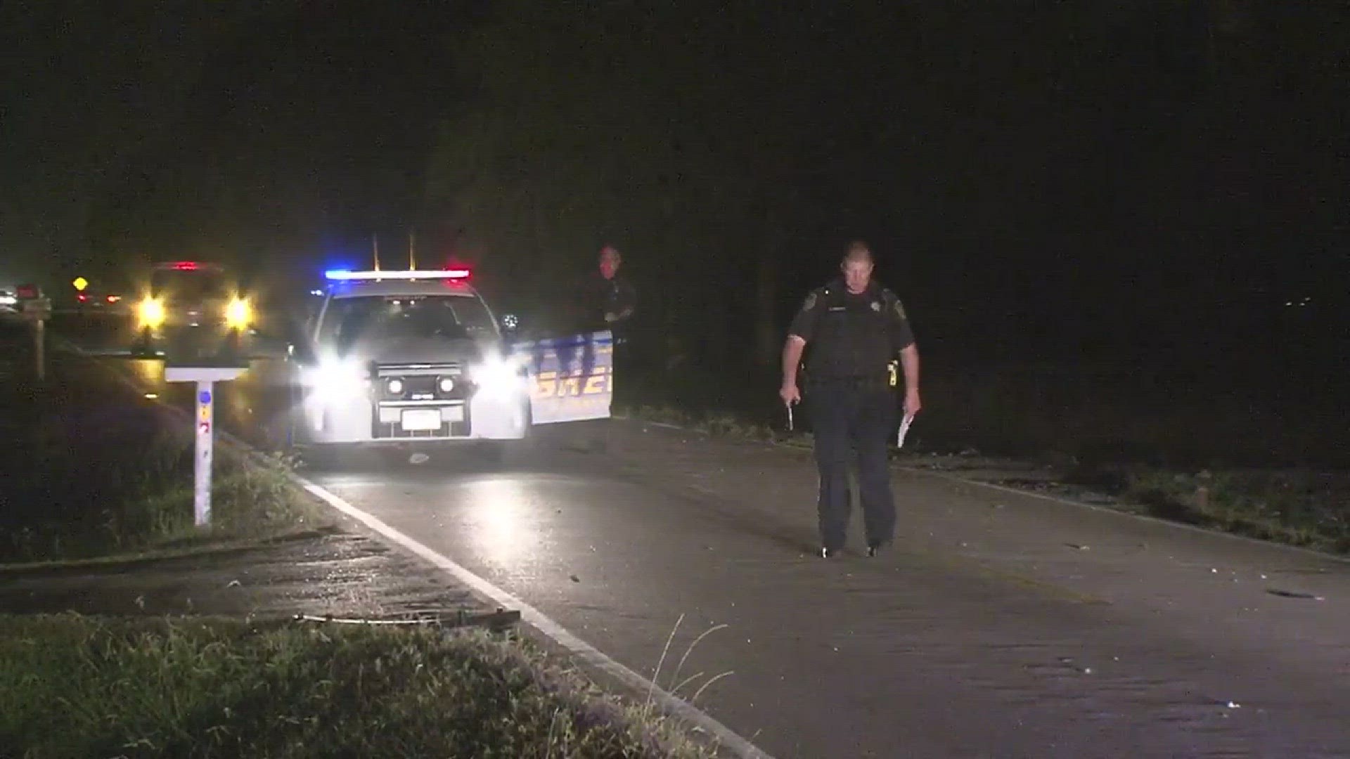 Driver taken by Life Flight after car flips over into ditch | khou.com