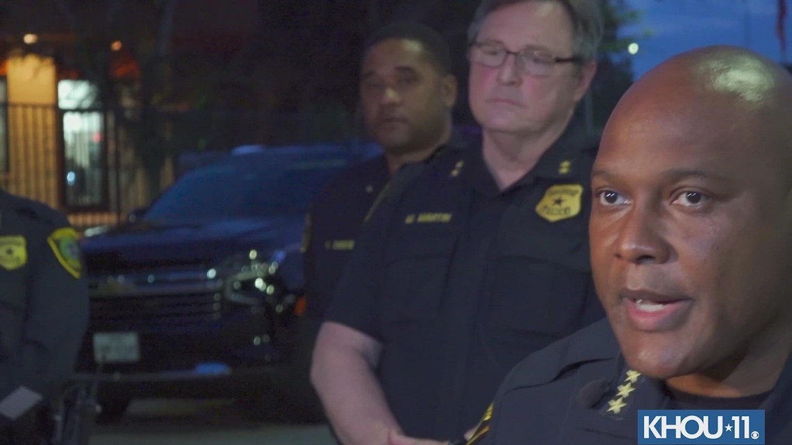 Raw video: HPD Chief Troy Finner provides update on officer shot in the ...