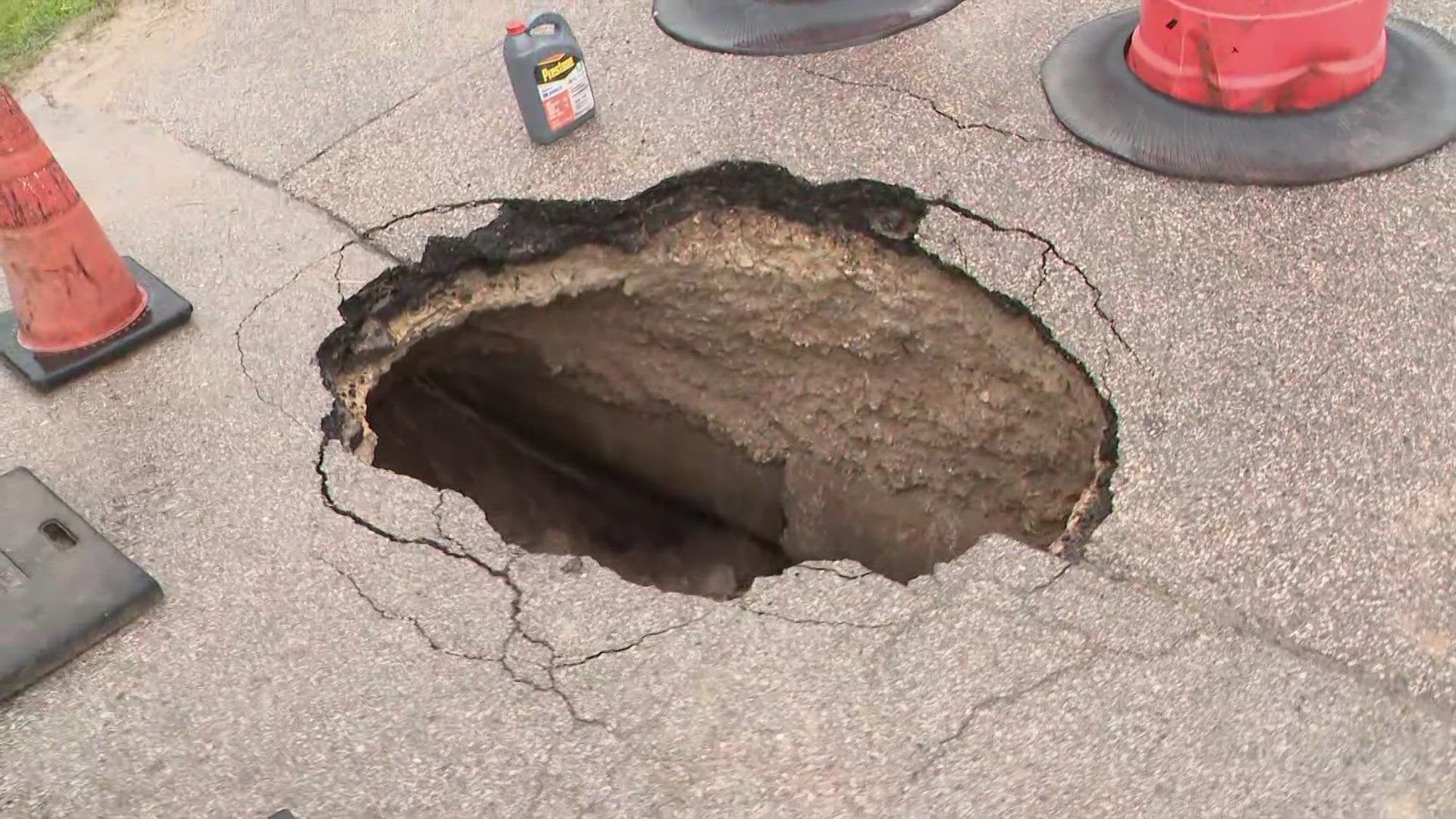 A Houston woman drove into a massive hole in the road. She says the ...