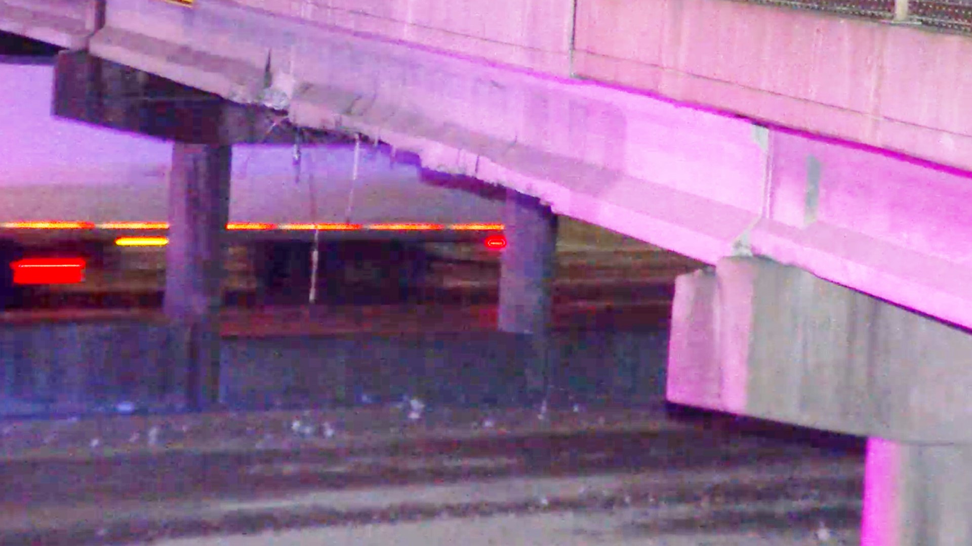 Tall truck damages bridge over I-10 East near Houston | khou.com