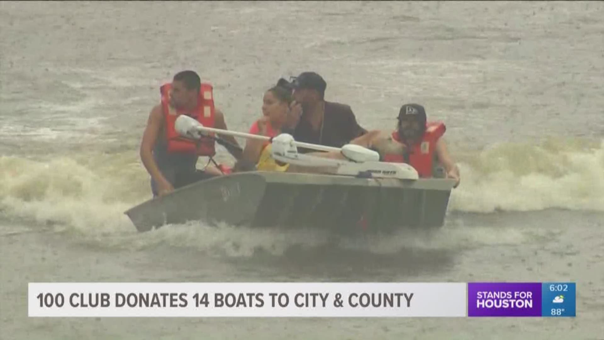 The 100 Club donates rescue boats to Houston's first responders | khou.com