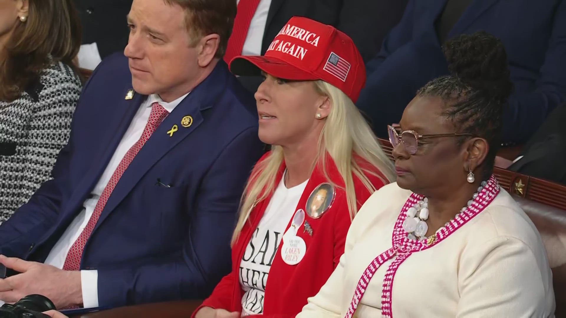 Marjorie Taylor Greene interrupts President Joe Biden during State of ...