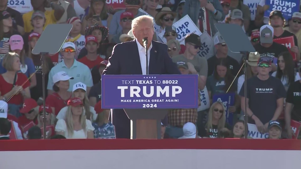 Thousands turn out for Donald Trump's first 2024 campaign rally in Waco ...
