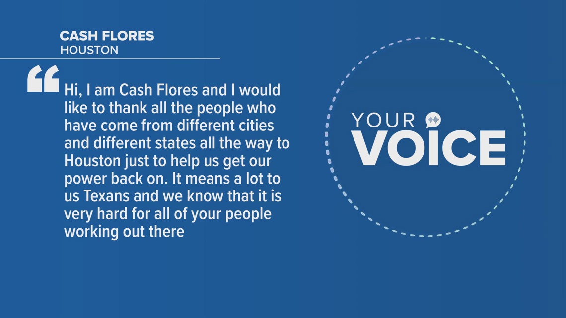 Your Voice: Houstonians share gratitude toward linemen working to ...