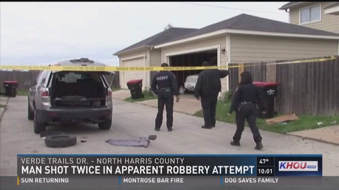 Man shot in front of home in robbery attempt | khou.com