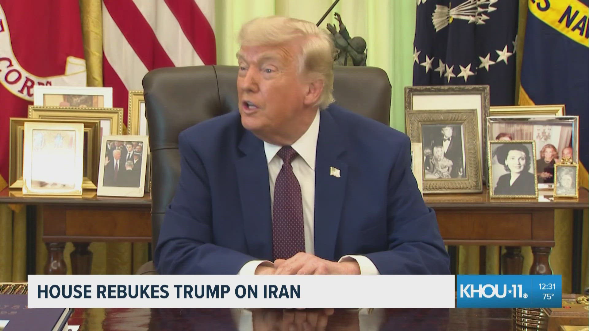 House rebukes President Trump over war with Iran | khou.com