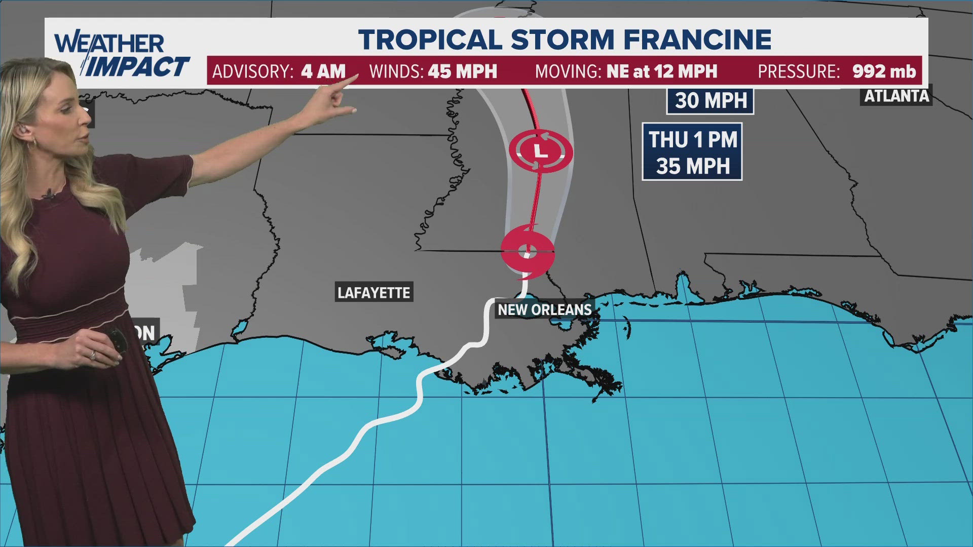 Francine tracker: Forecast, models and cone | khou.com