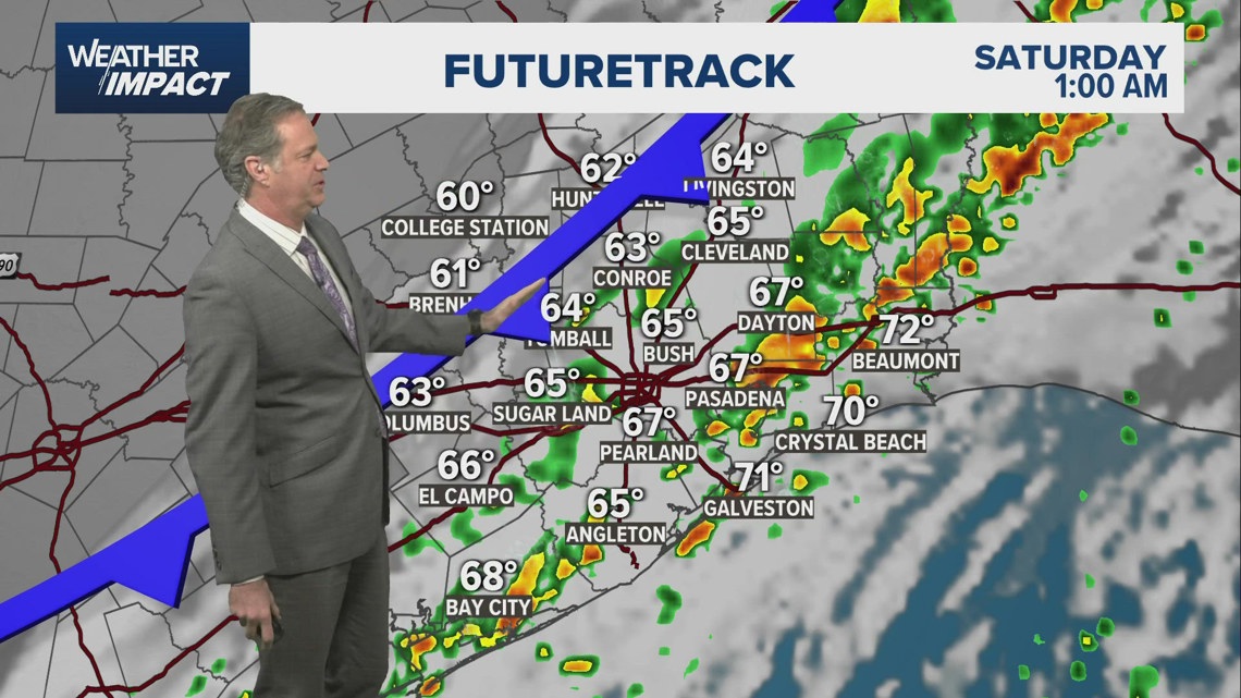 Weather Impact Alert update: Cold front makes its way to Houston ...
