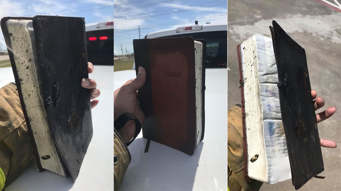 Bible survives fire that completely destroyed dashboard | khou.com