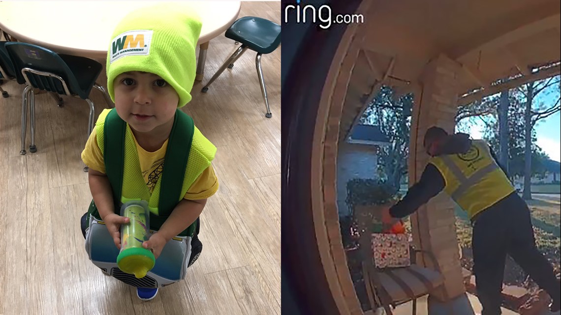 Garbage man becomes Secret Santa for Missouri City toddler | khou.com