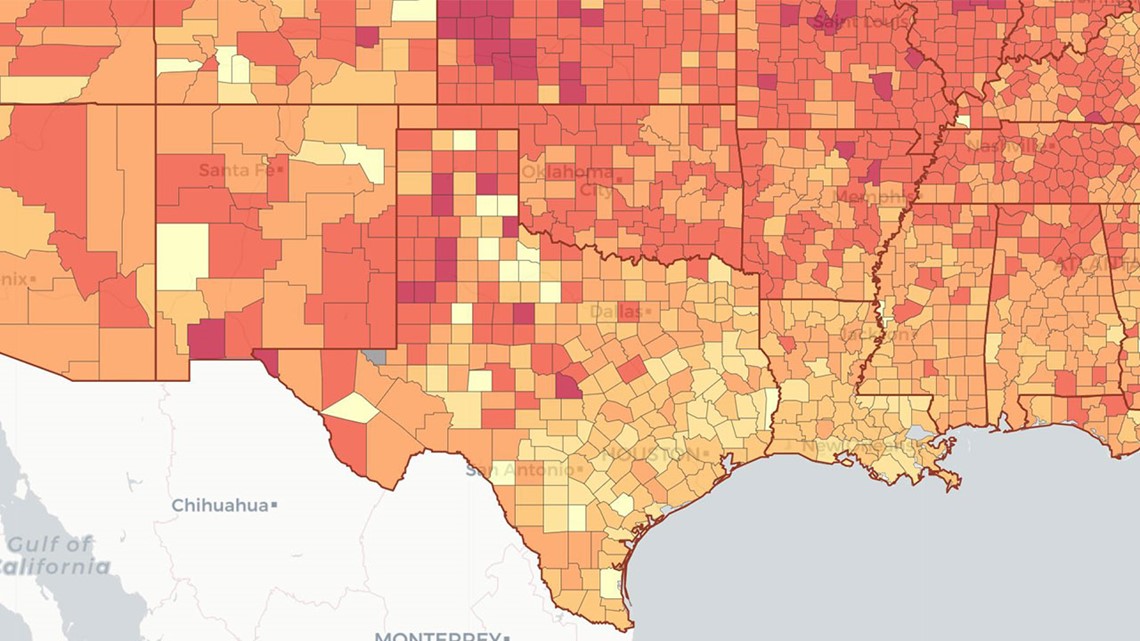 Am I at risk of being exposed to COVID-19? Check the map | khou.com