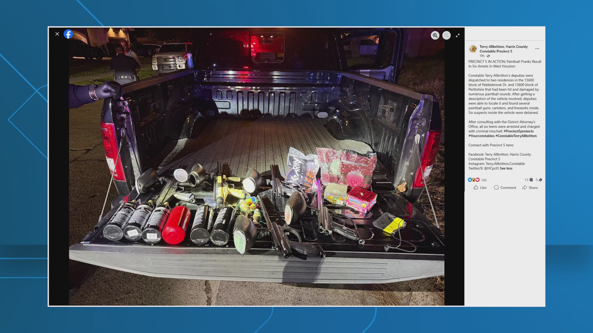 'Paintball prank' ends with six teens arrested in west Houston ...