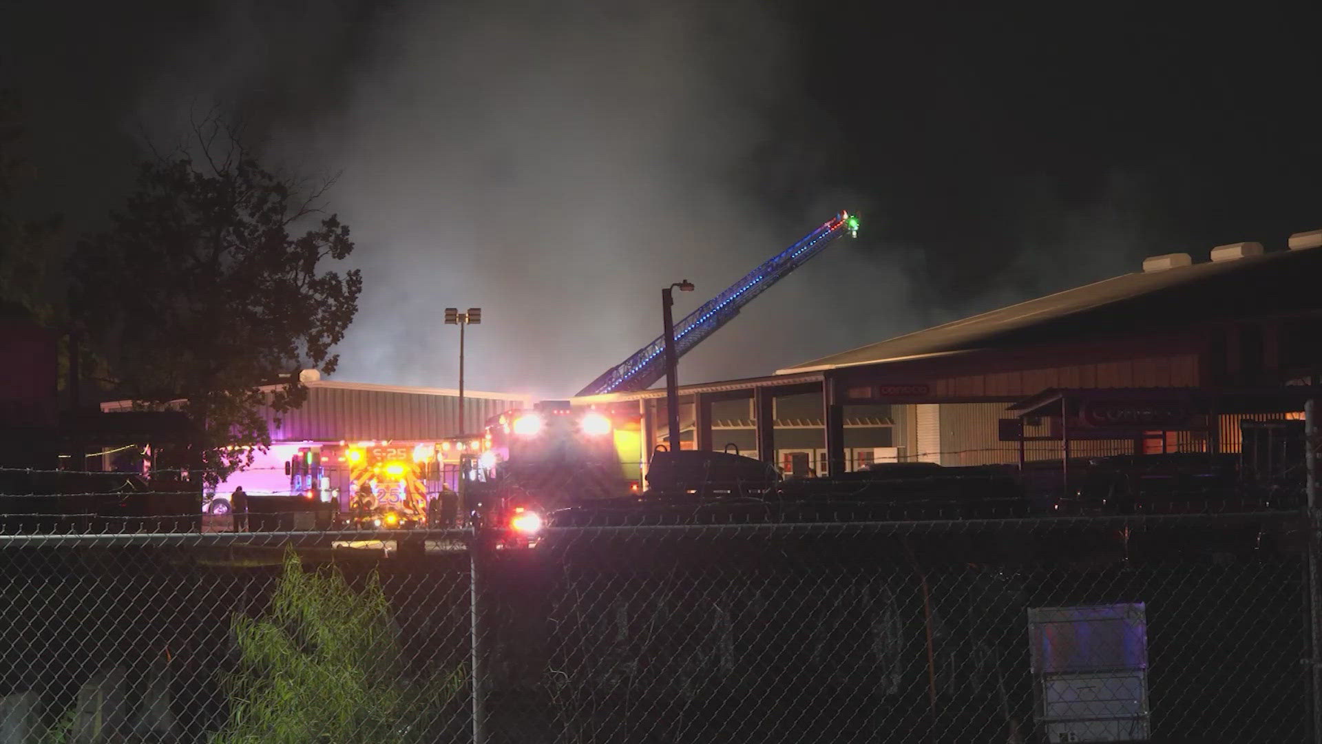 Massive storage facility fire contained on Woodfern Road | khou.com