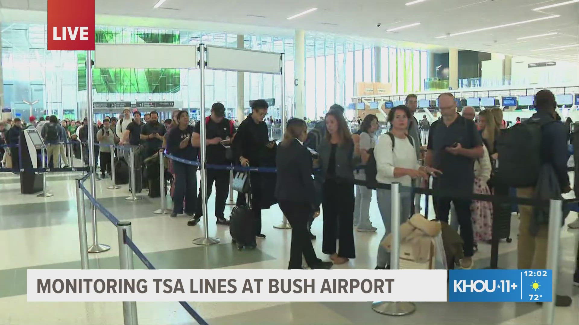 TSA wait times reached up to 3 hours at Houston's Bush Airport | khou.com