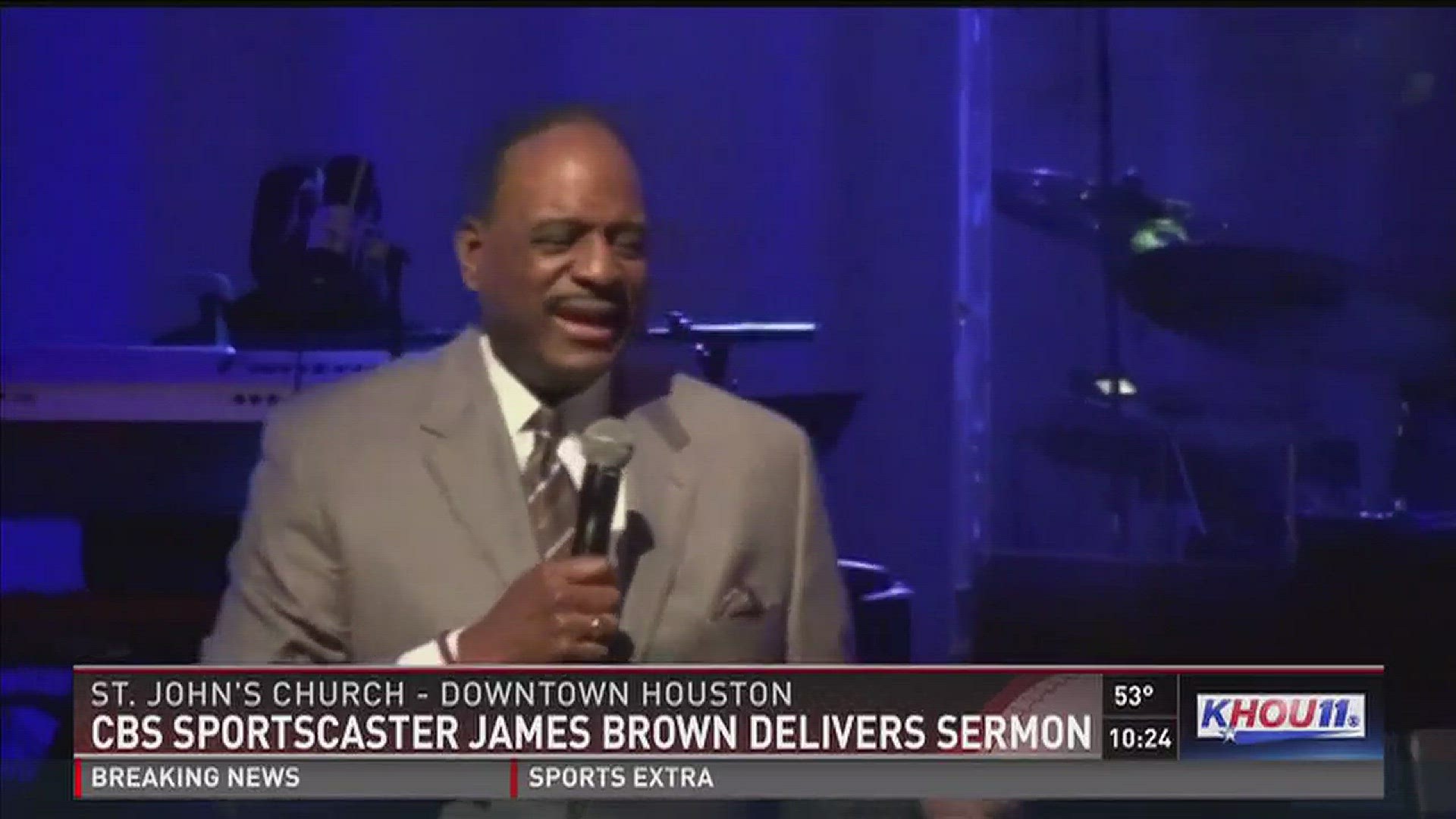CBS Sportscaster James Brown delivers sermon at Houston church | khou.com