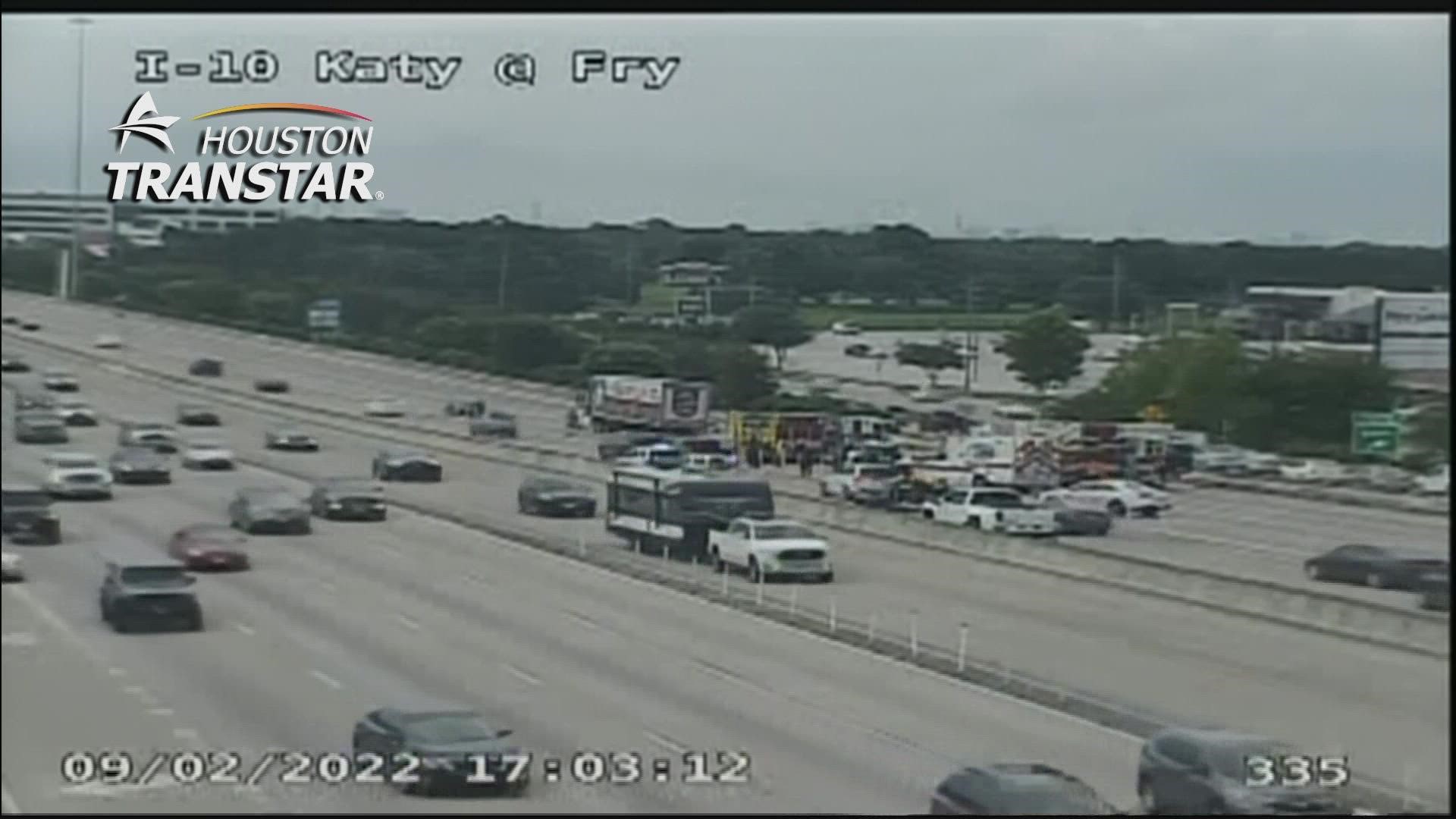 18 Wheeler Crash On Katy Freeway Near Barker Cypress