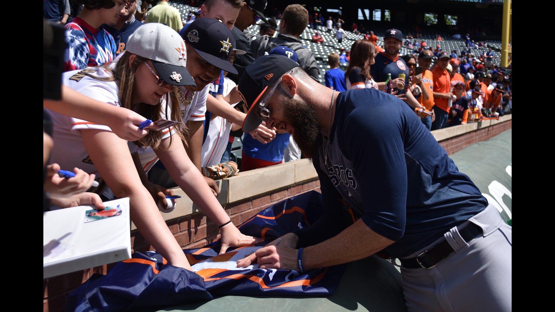 OPENING DAY PHOTOS! Astros fans cheer on team vs. Rangers in Arlington ...