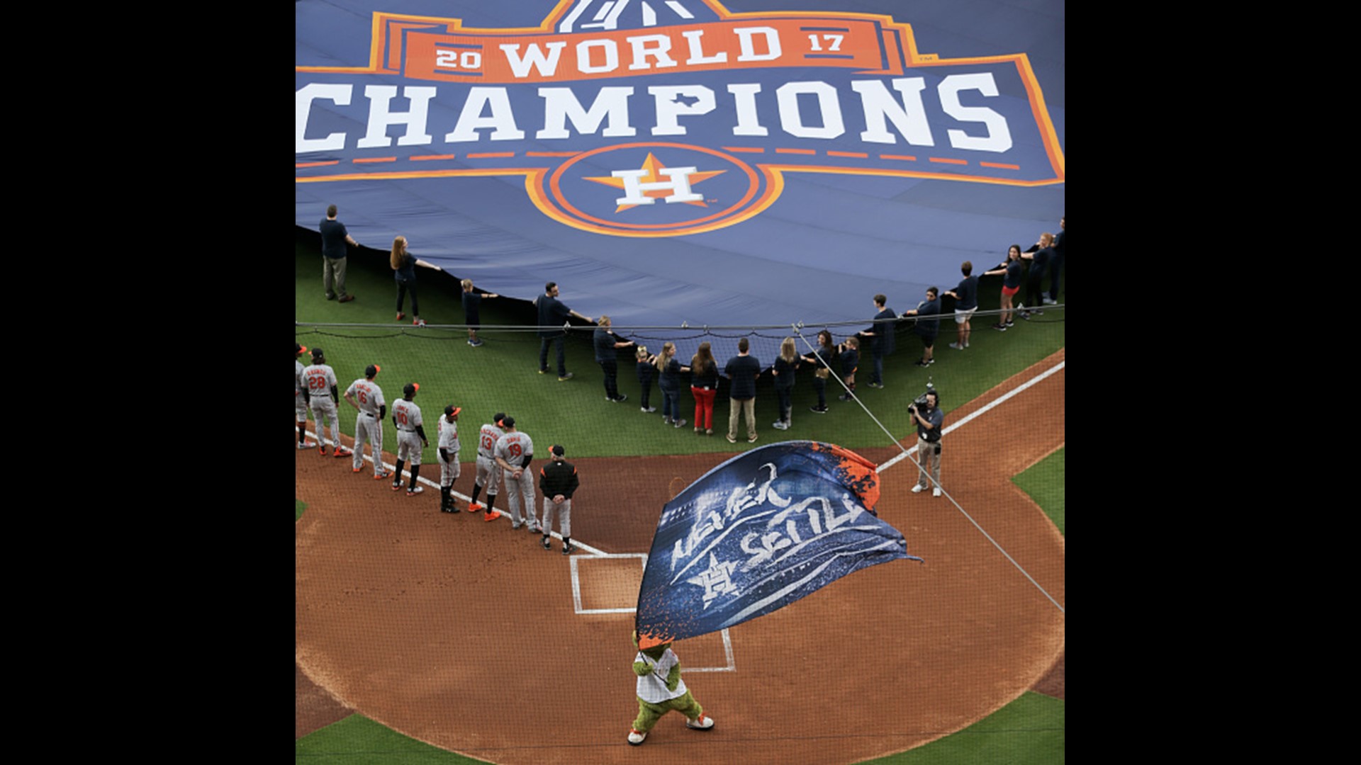 PHOTOS: Pregame ceremony at Astros 2018 Home Opener | khou.com