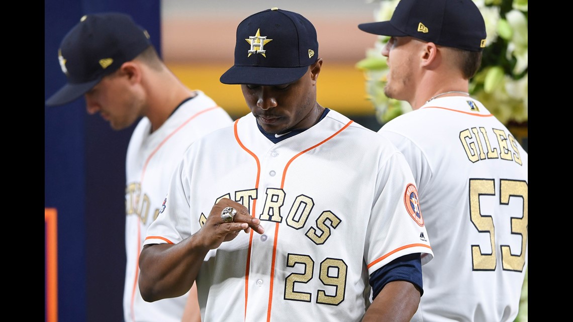 Astros receive their well-deserved World Series rings in pregame ...