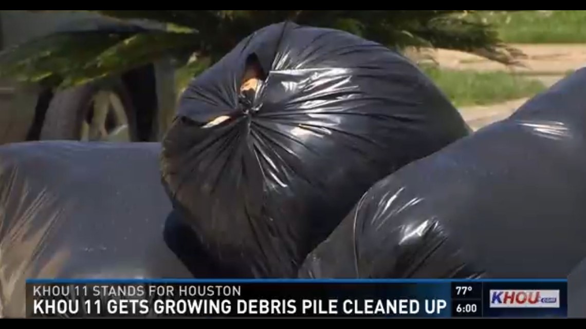 Standing for Houston: Harvey debris pile removed after neighbors call KHOU | khou.com