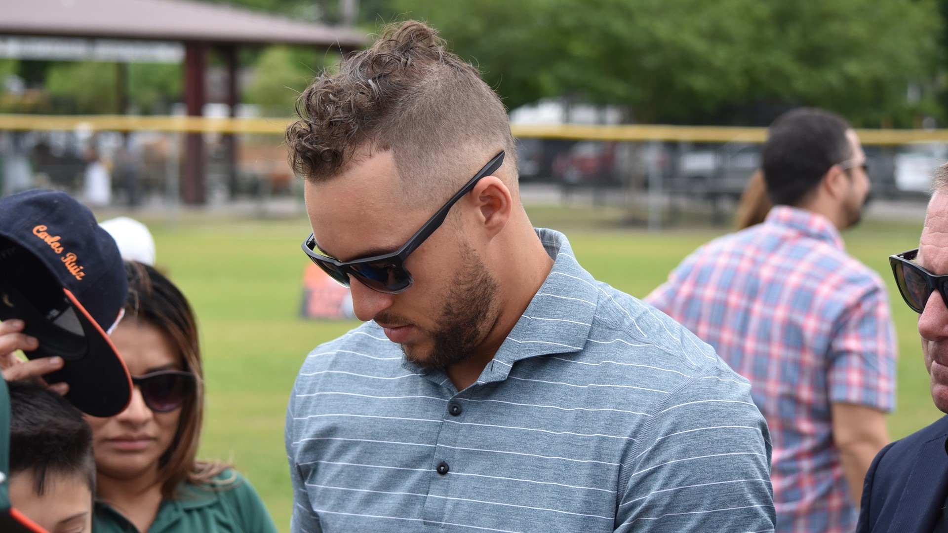 Photos: George Springer plays ball with kids at new ballpark | khou.com