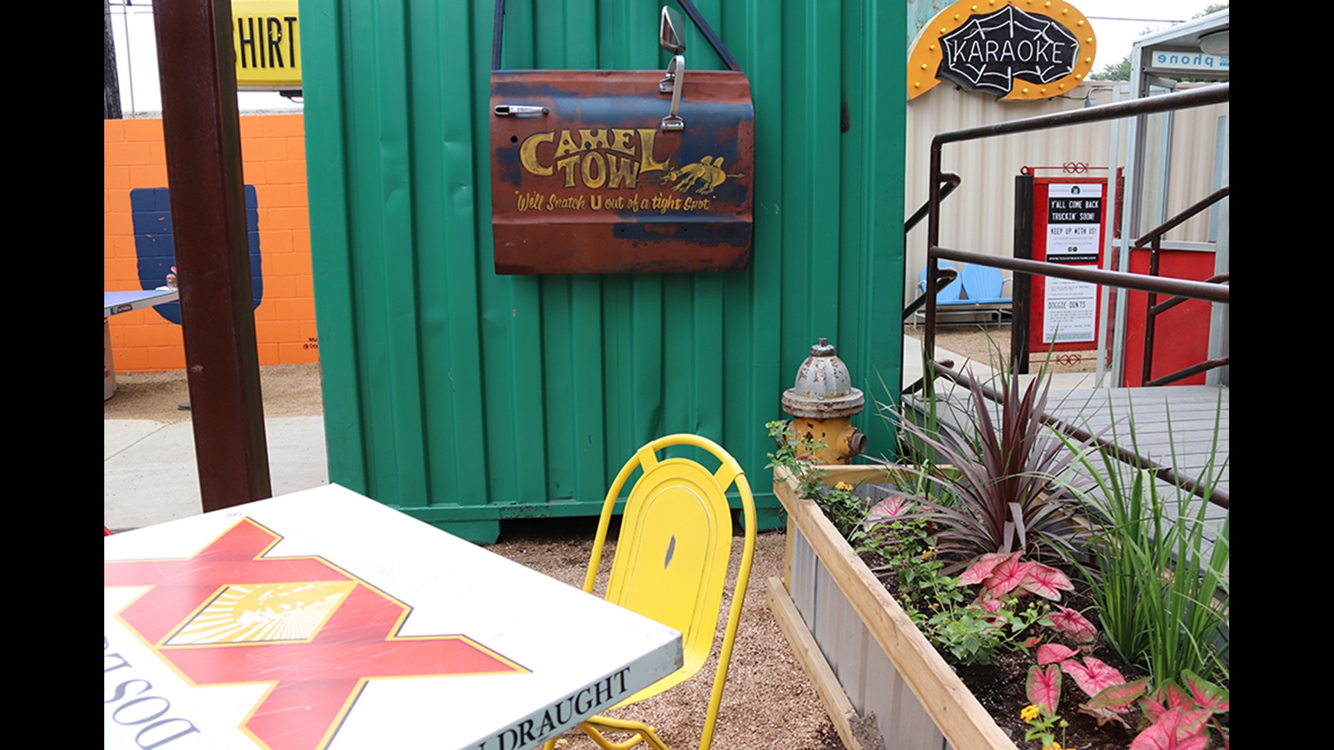 Fun, funky Truck Yard opens near downtown | khou.com