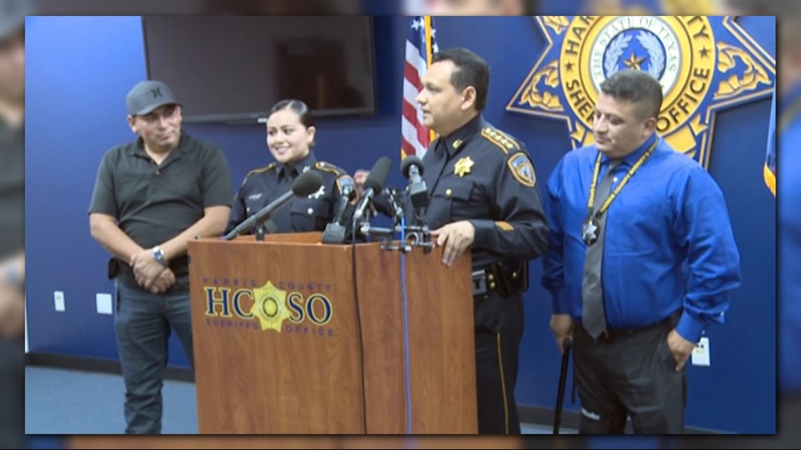 HCSO deputies honored for saving man hanging off overpass | khou.com