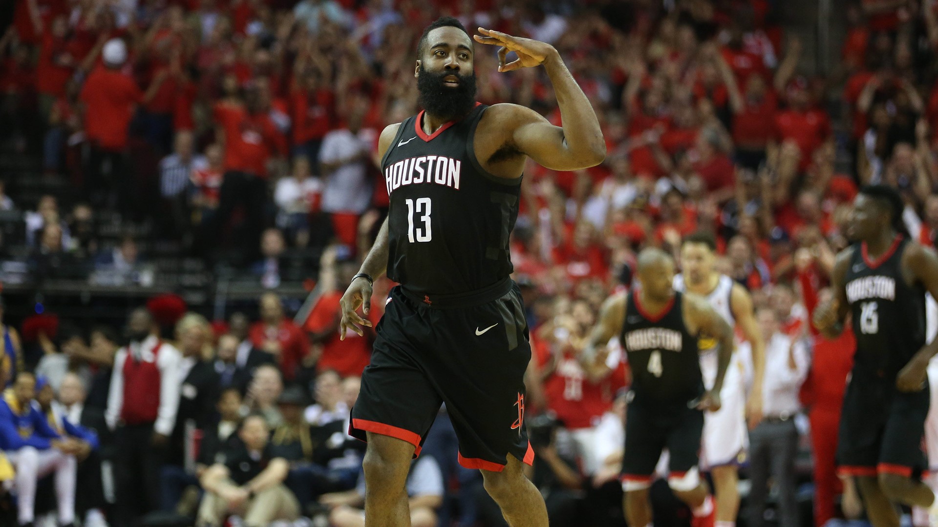 Photos: Rockets beat Warriors 127-105, even Western Conference Finals ...