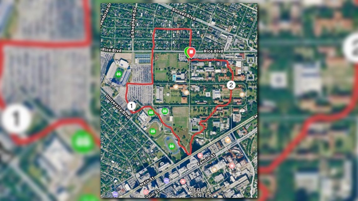 Rice University student designs running route in shape of Texas | khou.com