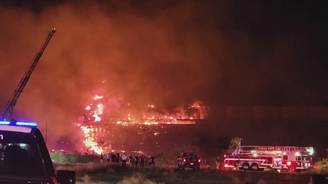 Massive fire breaks out at decommissioned power plant along Highway 146 ...