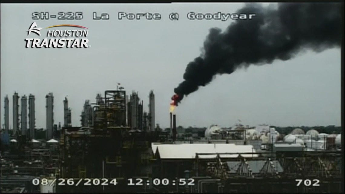 Plume of black smoke seen over SE Houston due to flaring at TPC Group ...
