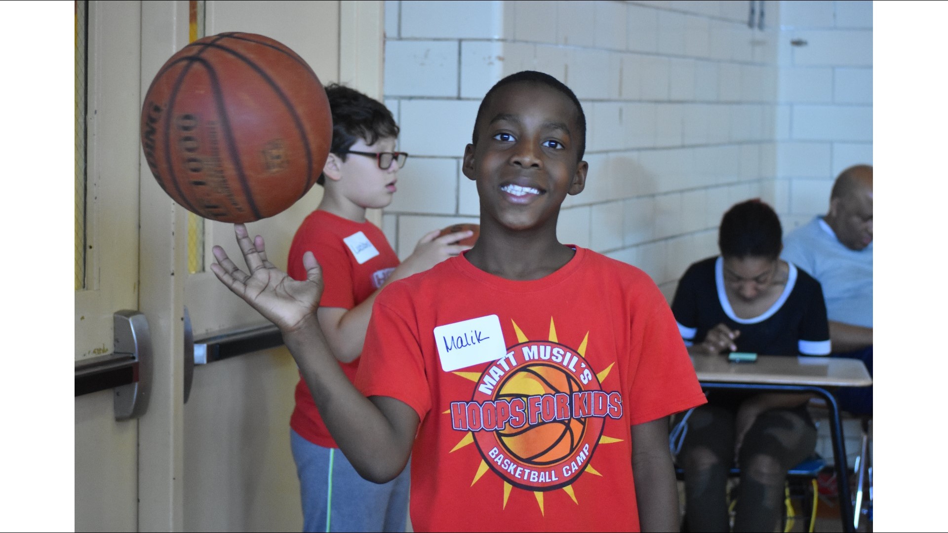 Kids learn basketball skills during Matt Musil's Hoops for Kids camp ...