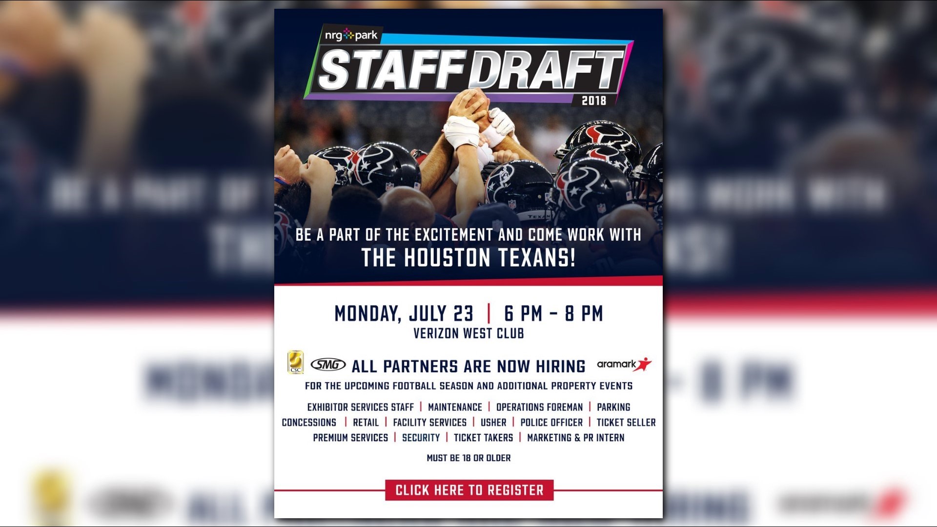 NRG Park is hiring all game day positions, hosting job fair at stadium ...