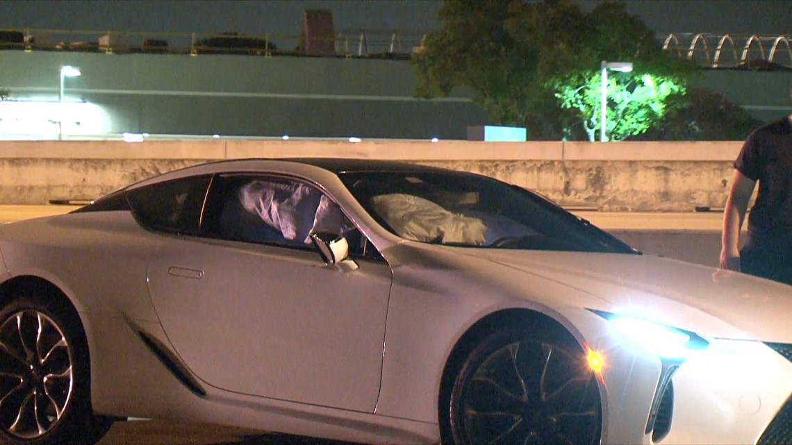 Photos: High-end Lexus sports car, motorcycle involved in collision ...