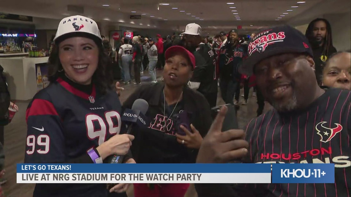 Anayeli Ruiz is with fans at NRG Stadium for the Texans watch party ...