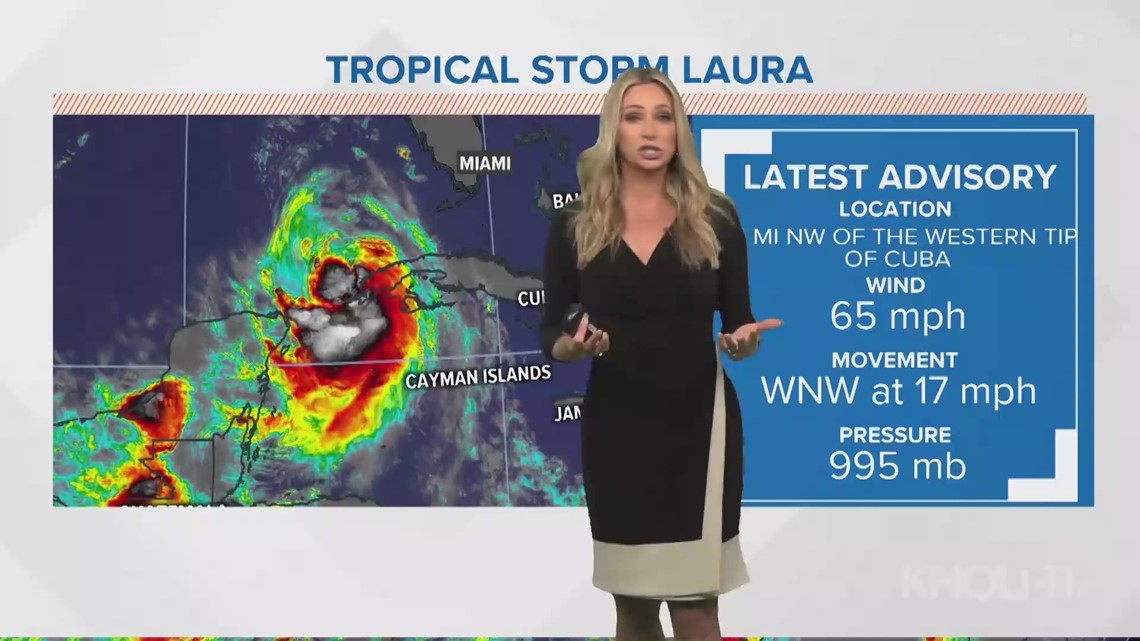 Tropical Storm Laura forecast cone and track | 4 a.m. 8/25 | khou.com