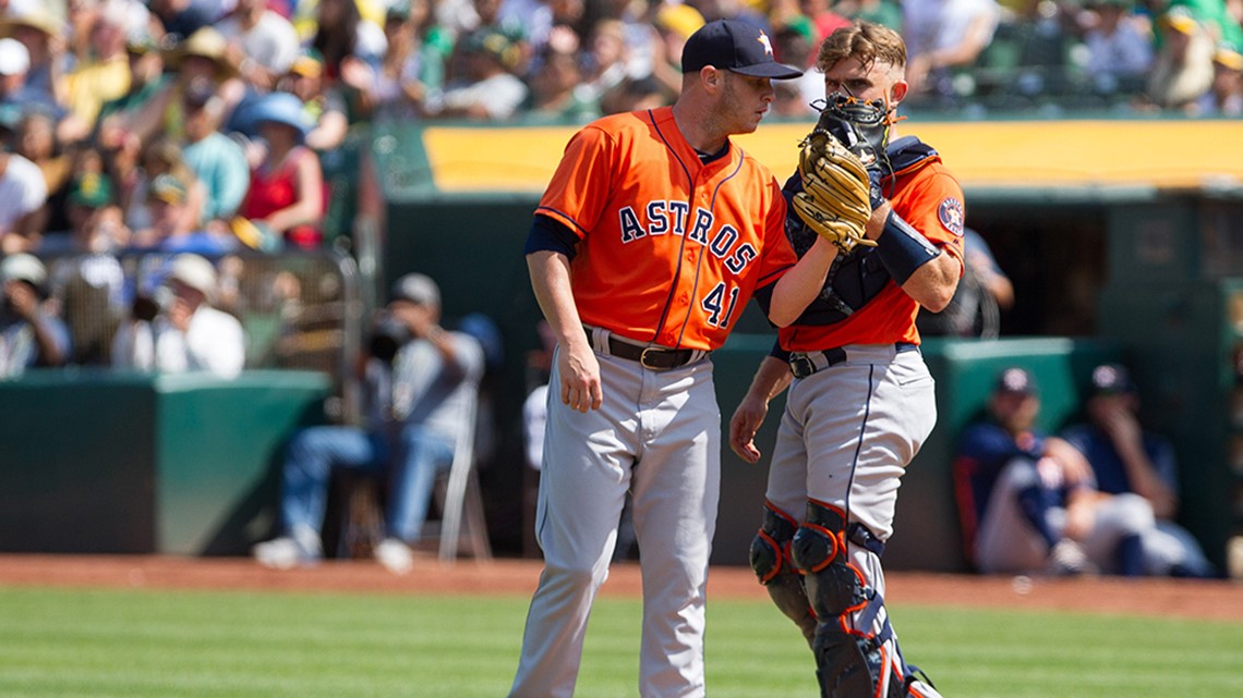 Cahill sharp, A's beat Astros 7-1 to tie for AL West lead | khou.com