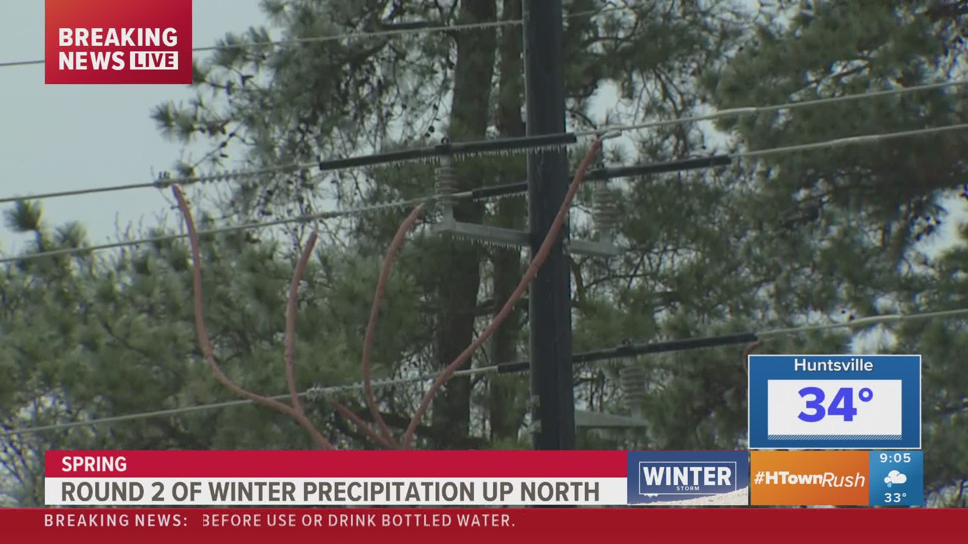Freezing rain coats trees, power lines with ice | khou.com