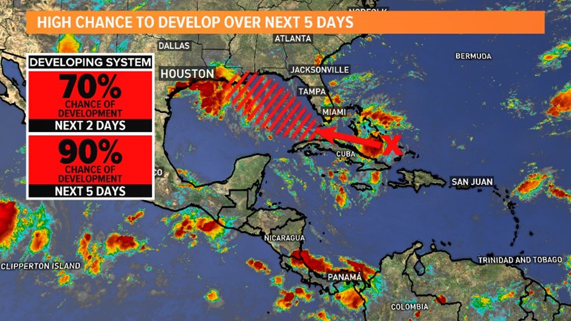 Possible tropical development in the Gulf this coming week | khou.com