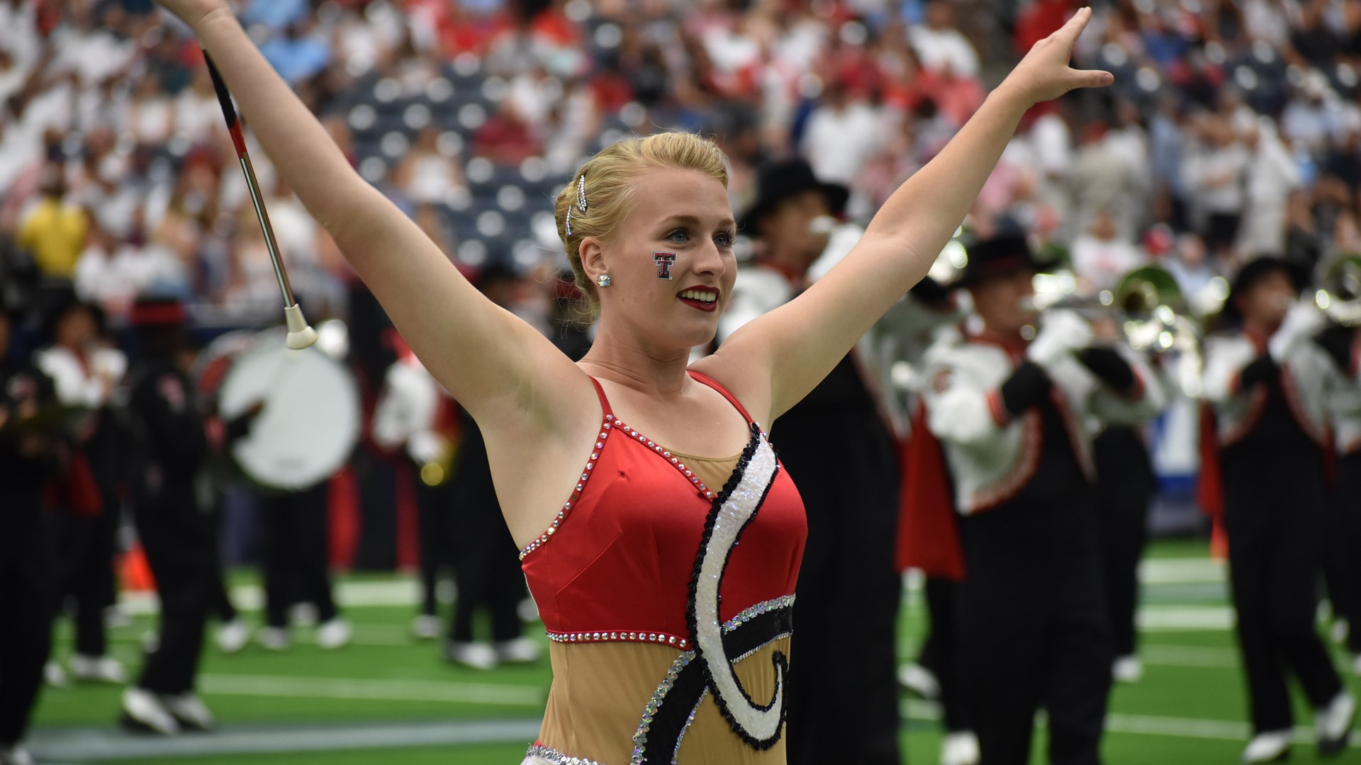 Photos: Texas Tech Cheerleaders, Pom Squad, Band at 2018 Advocare Texas ...