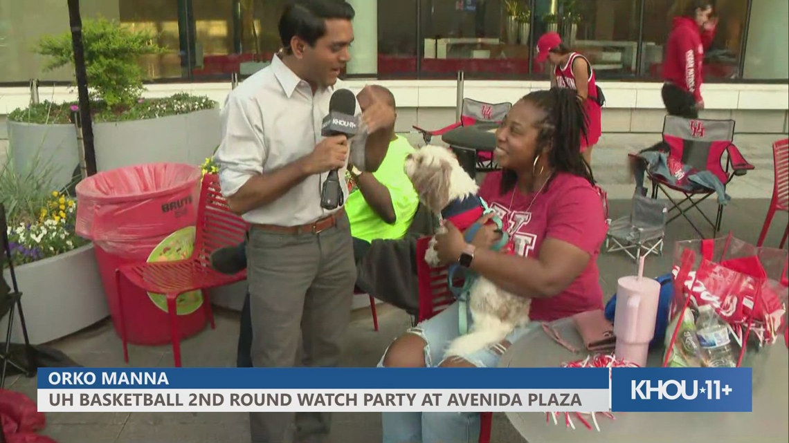 March Madness: KHOU 11's Orko Manna talks to UH fans at watch party ...