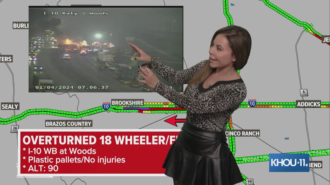 2 major crashes involving 18-wheelers causing trouble on Houston ...