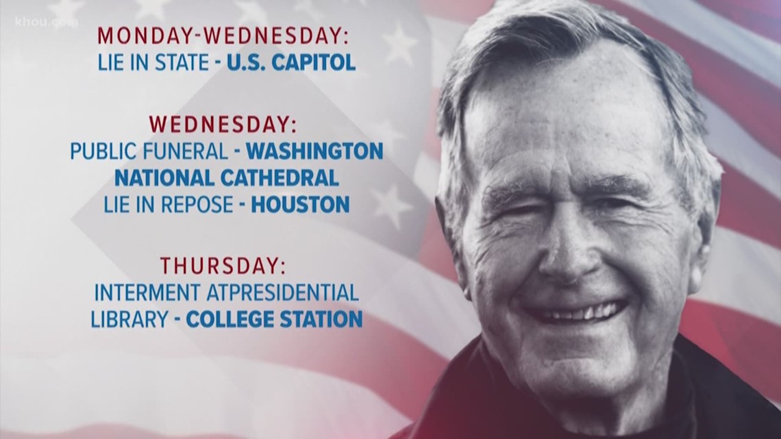 Remembering George H.W. Bush: A timeline of services | khou.com