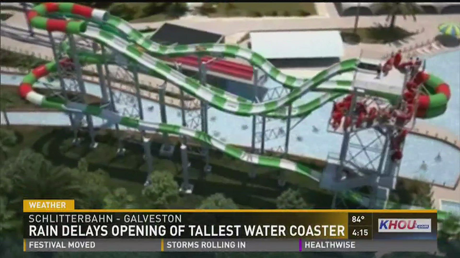 Rain delays opening of world's tallest water coaster at Schlitterbahn ...